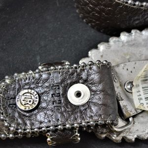 Leather Rock | Accessories | Nwt Leather Rock Belt With Stone Buckle 36 ...